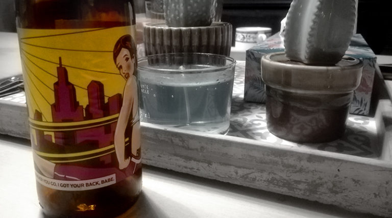 Tasting Tramp Stamp saison beer - Made 4 drinking